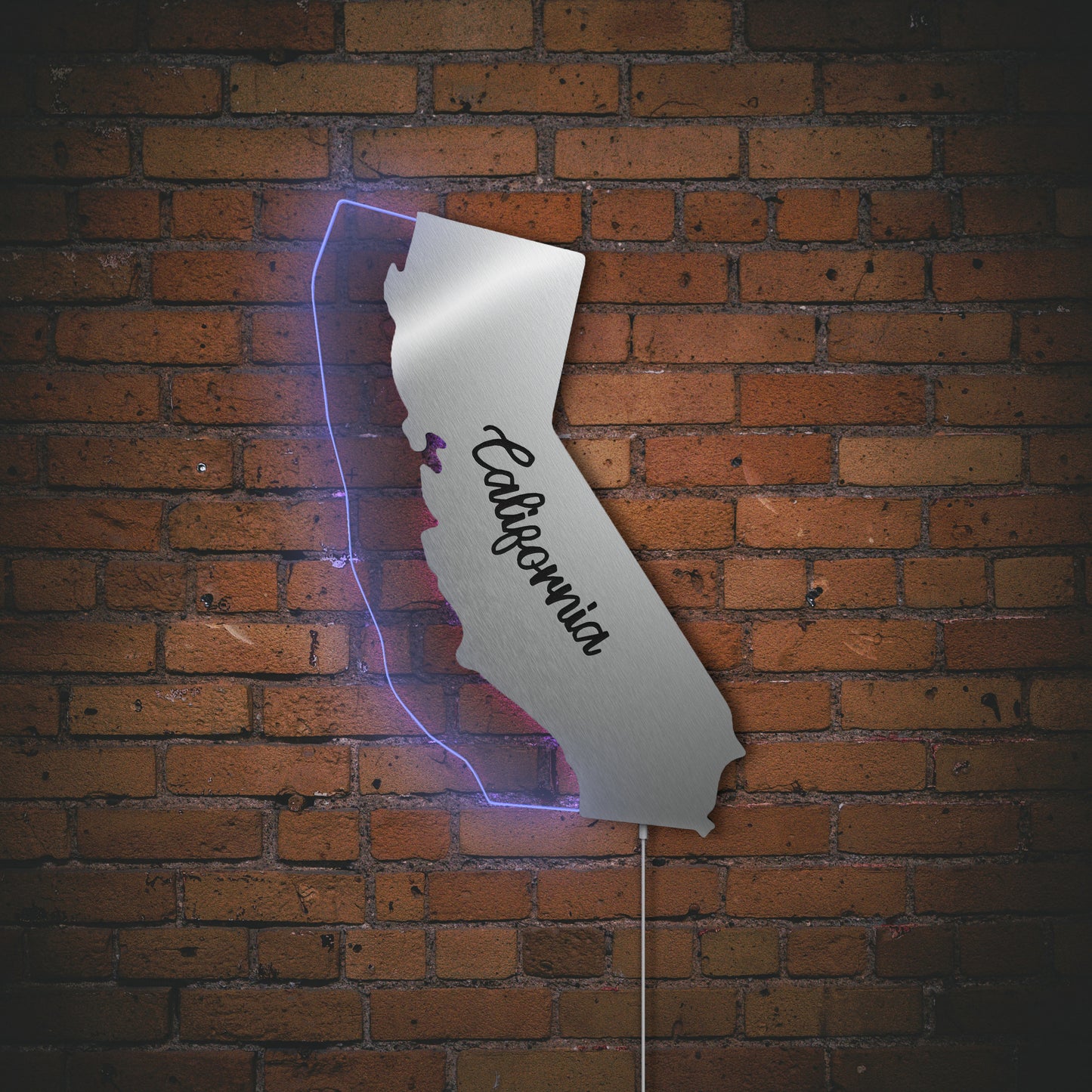 State of California Wall Art | Made from Aluminum & Acrylic | RGB LED ...